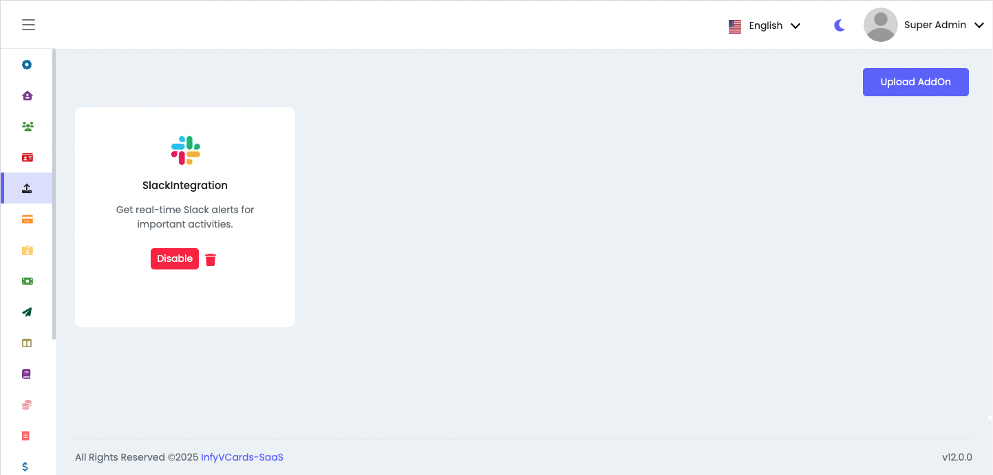 Infy vCard SaaS – Slack Integration Add on by infyomlabs | CodeCanyon